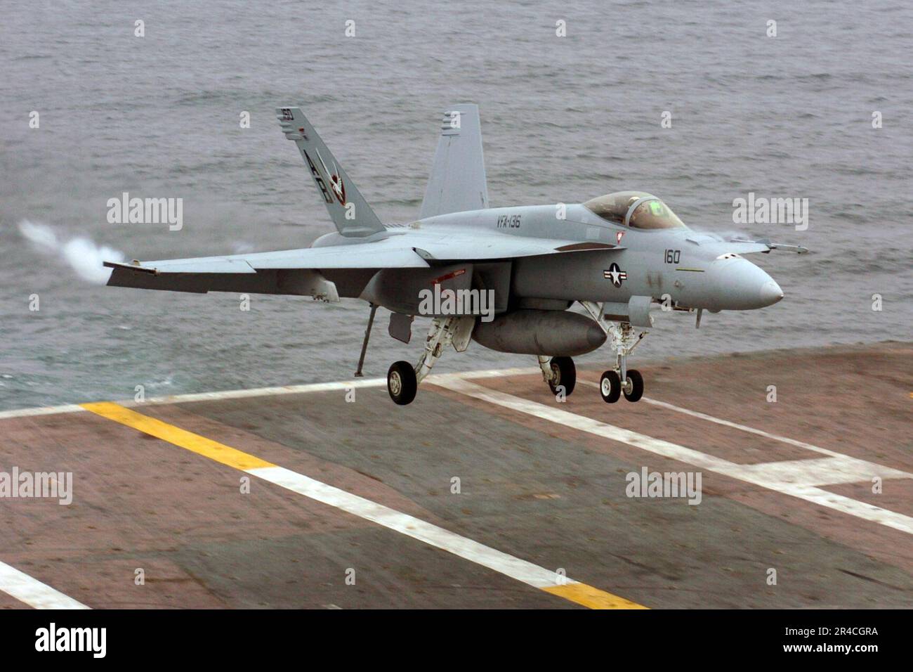 US Navy An F-A-18E Super Hornet assigned to the Knighthawks of Strike ...