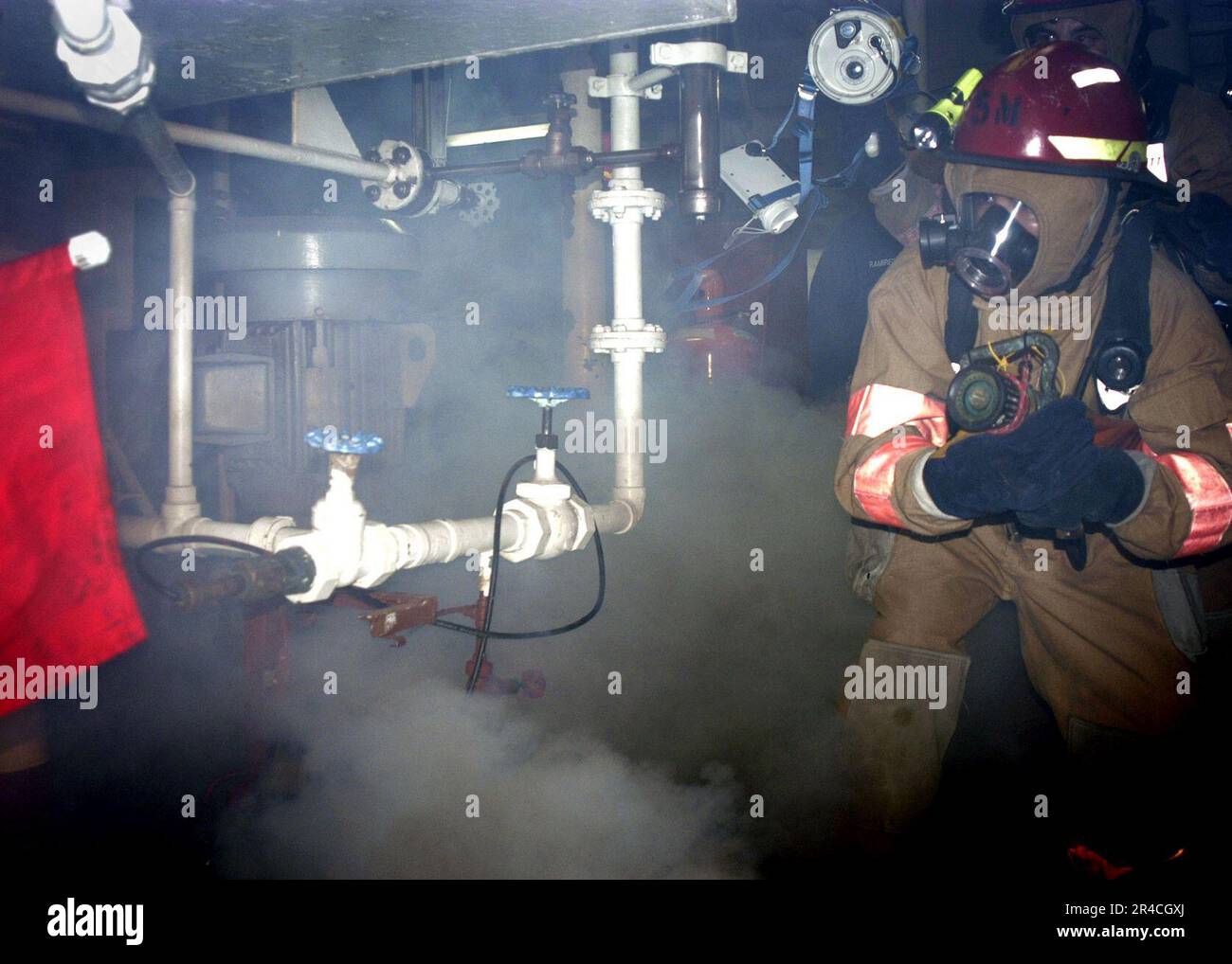 US Navy Number one nozzleman Damage Controlman 2nd Class of the at-sea ...