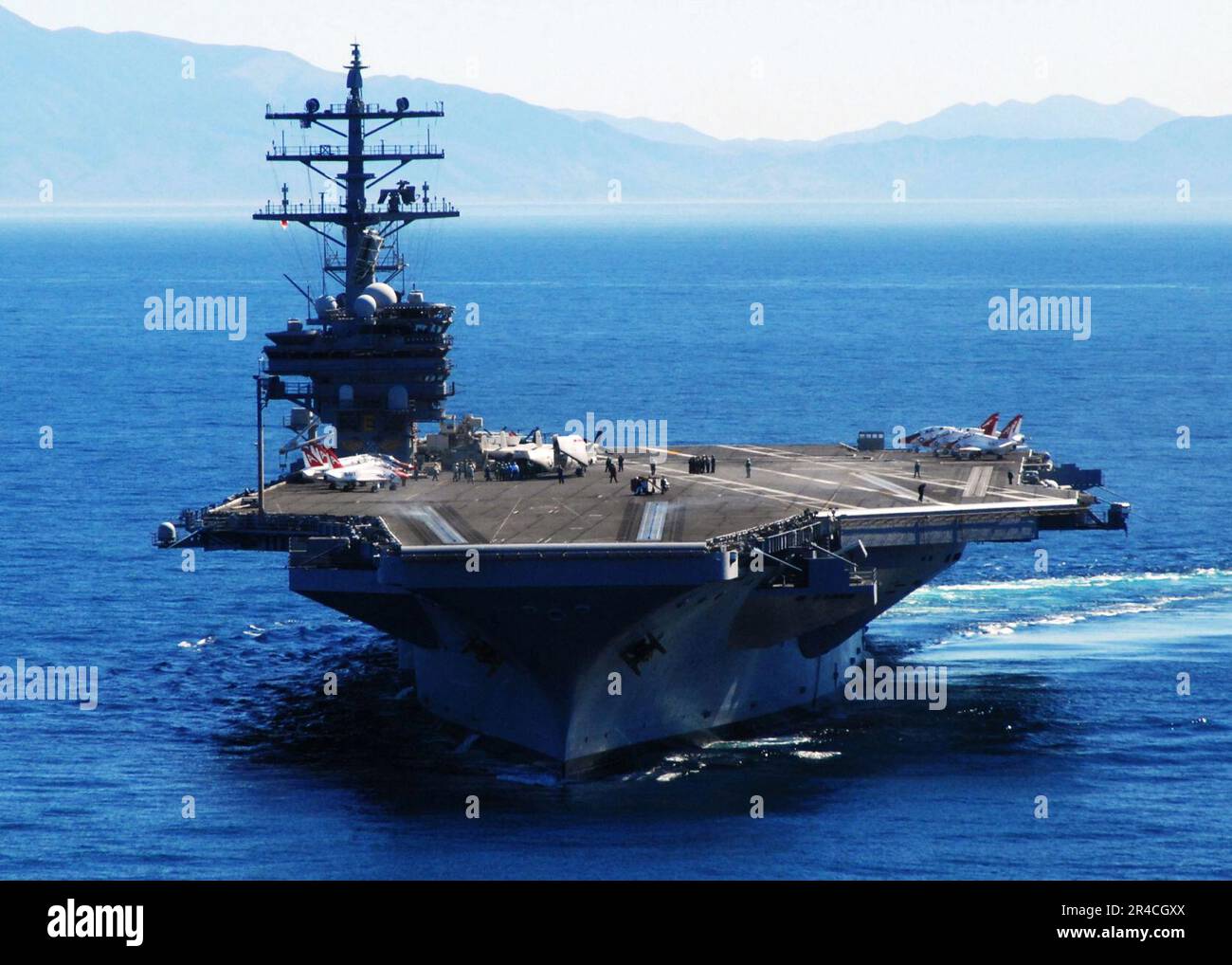 US Navy The 97,000-ton, Nimitz-class, nuclear-powered aircraft carrier ...
