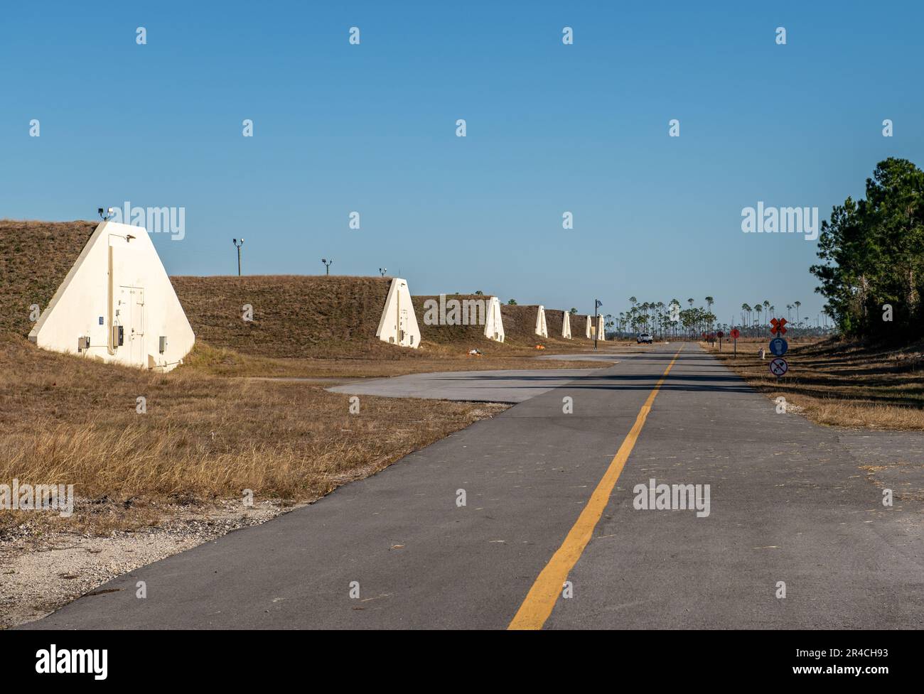 The 325th Munitions Squadron’s igloos house munitions at Tyndall Air ...