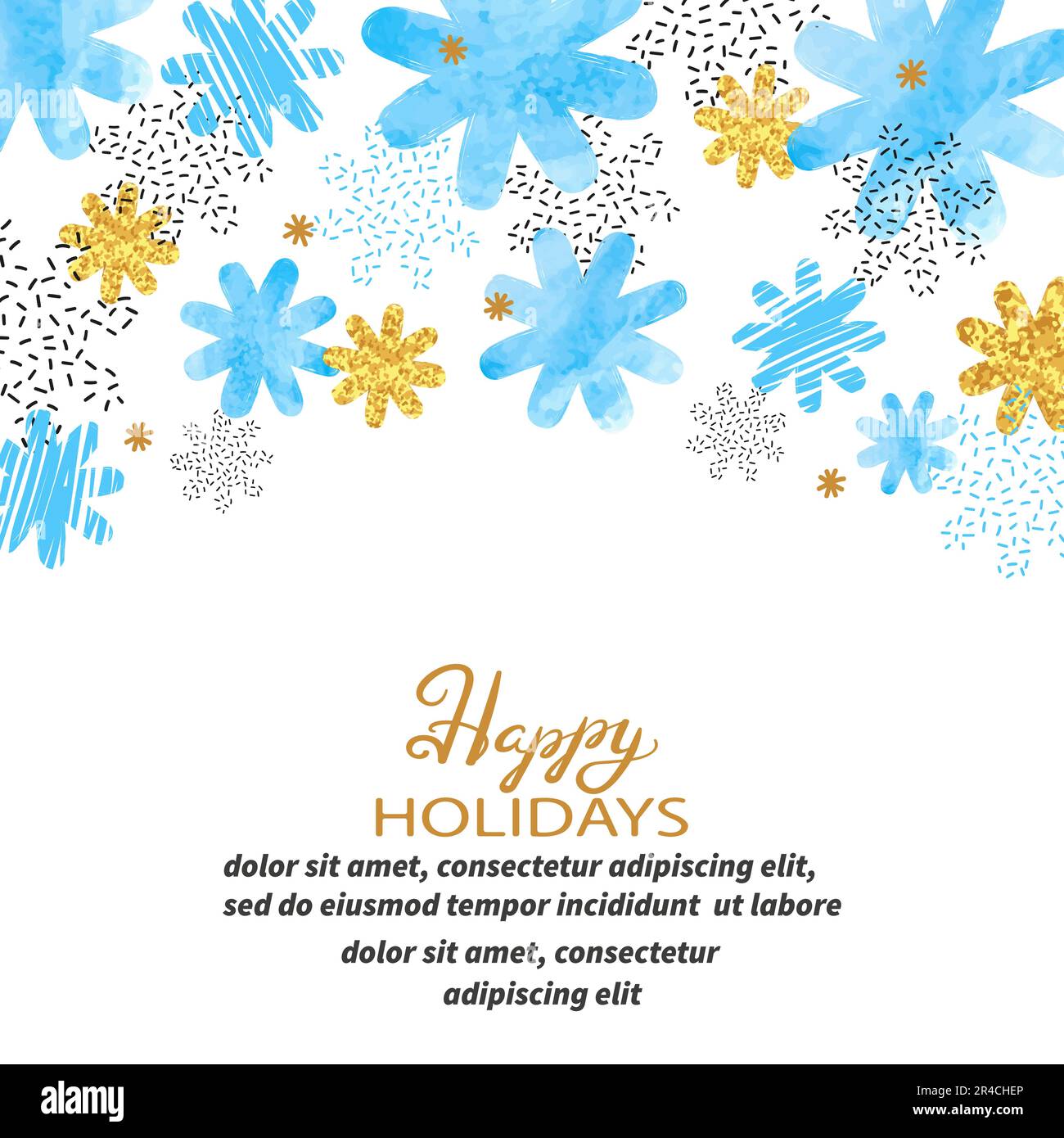Watercolor snowflake Stock Vector Images - Alamy