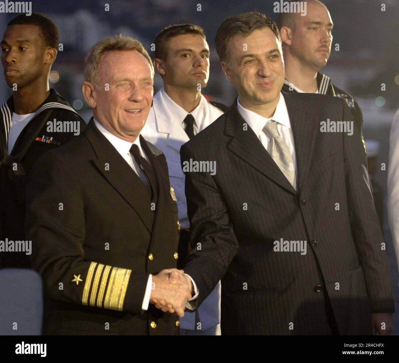 US Navy The President of Montenegro, Filip Vujanovic, and Commander, U ...