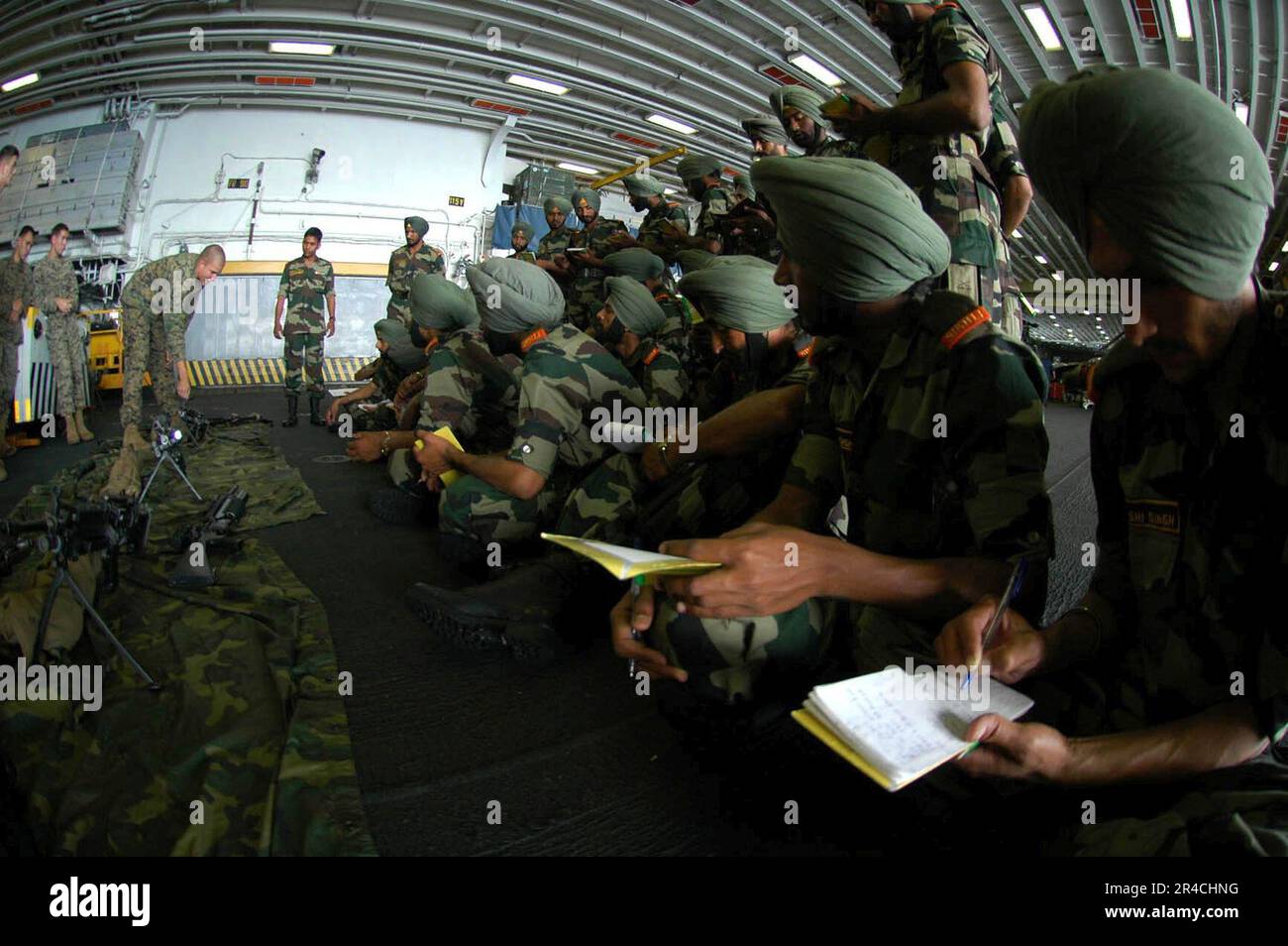 US Navy Indian soldiers assigned to the 9th Battalion of the Sikh ...