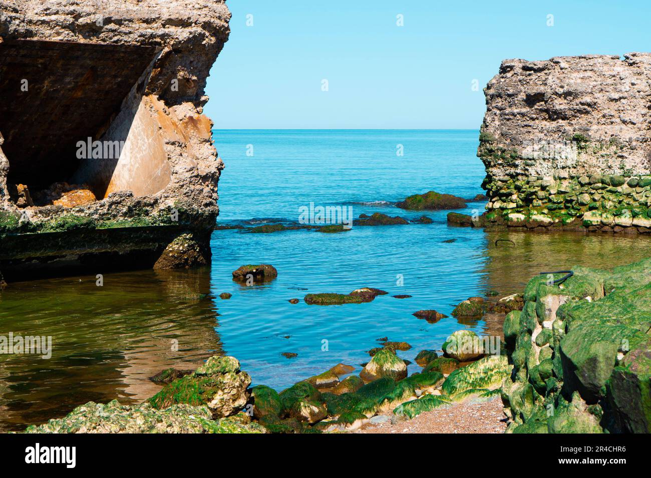 Stone forts on the beach Stock Photo - Alamy