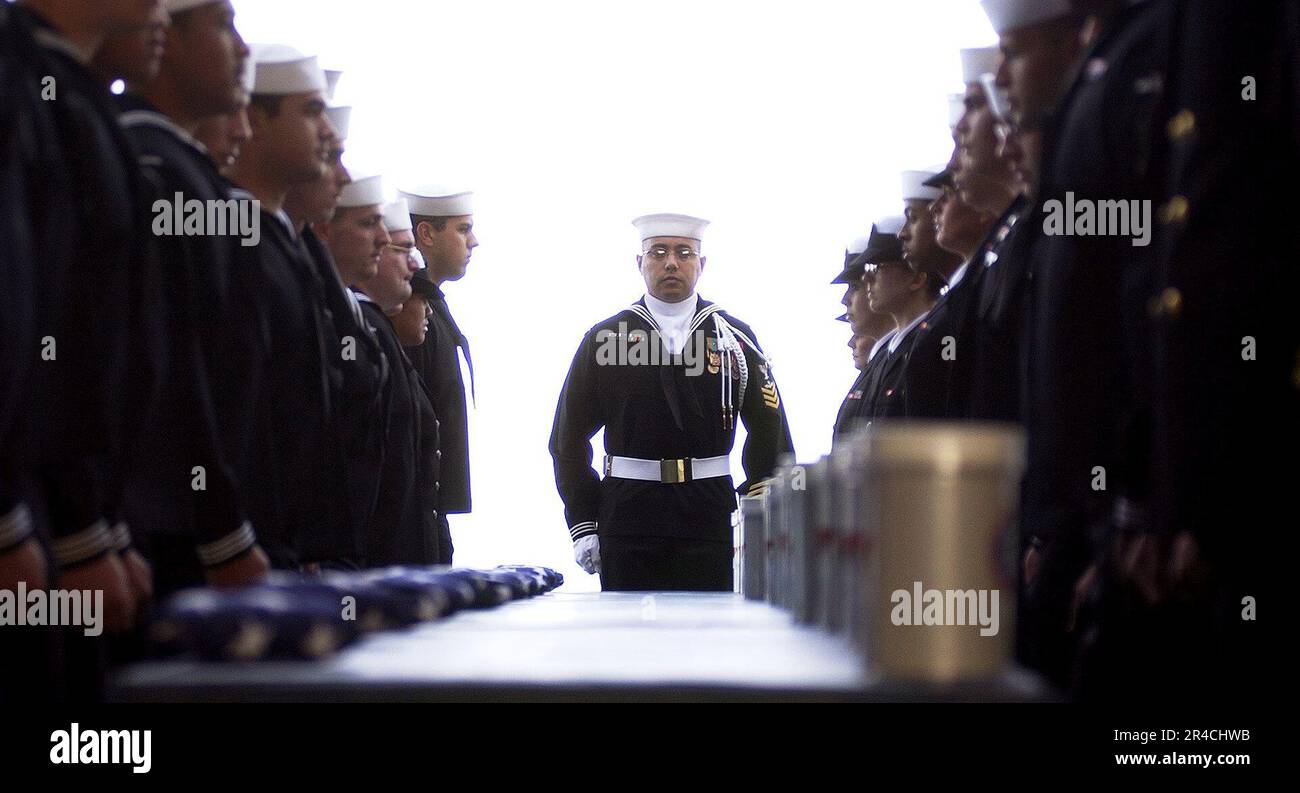 US Navy On board USS Ronald Reagan (CVN 76), crewmembers participate in ...