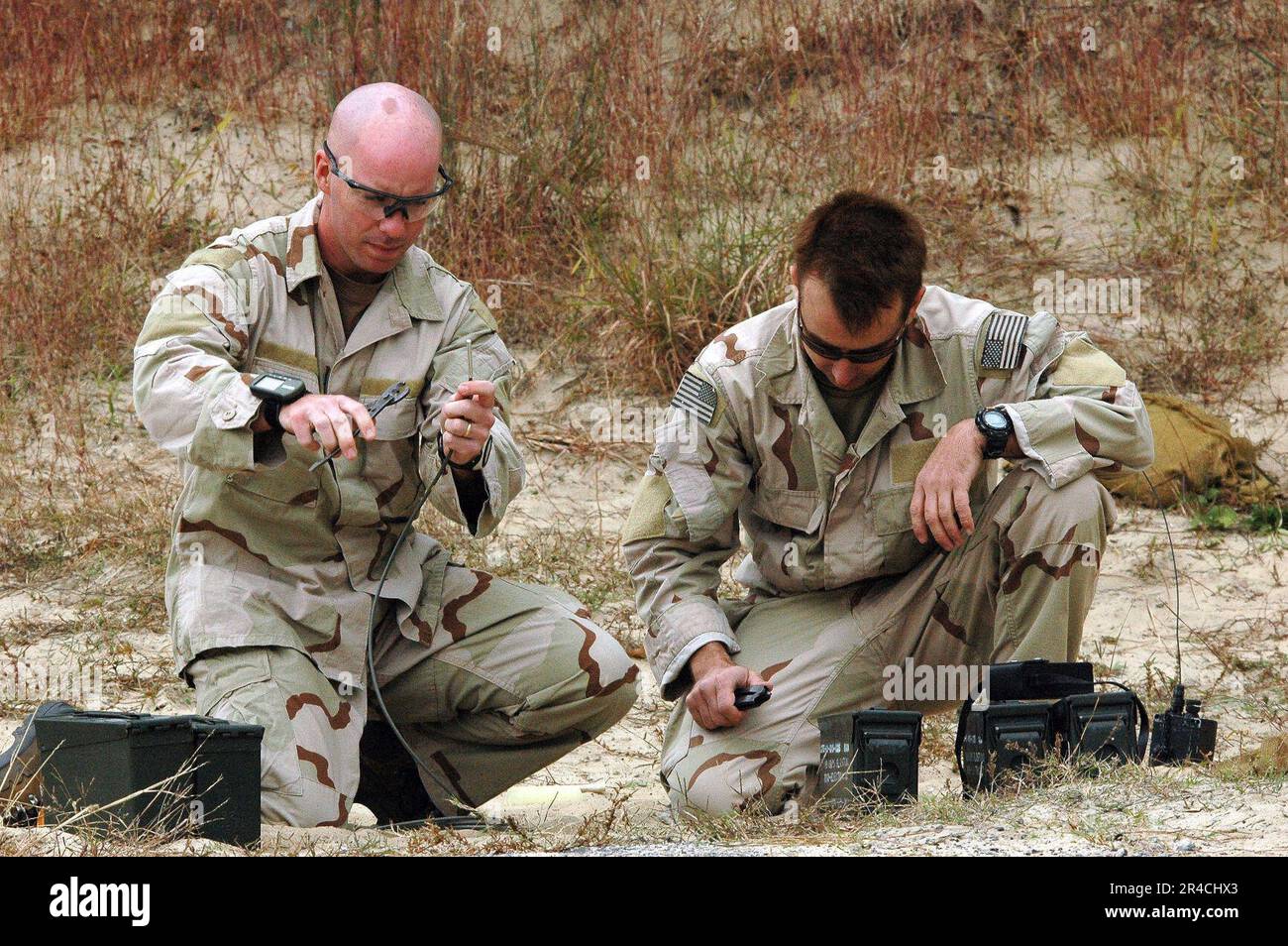 US Navy Explosive Ordnance Technician 1st Class and Chief Explosive ...