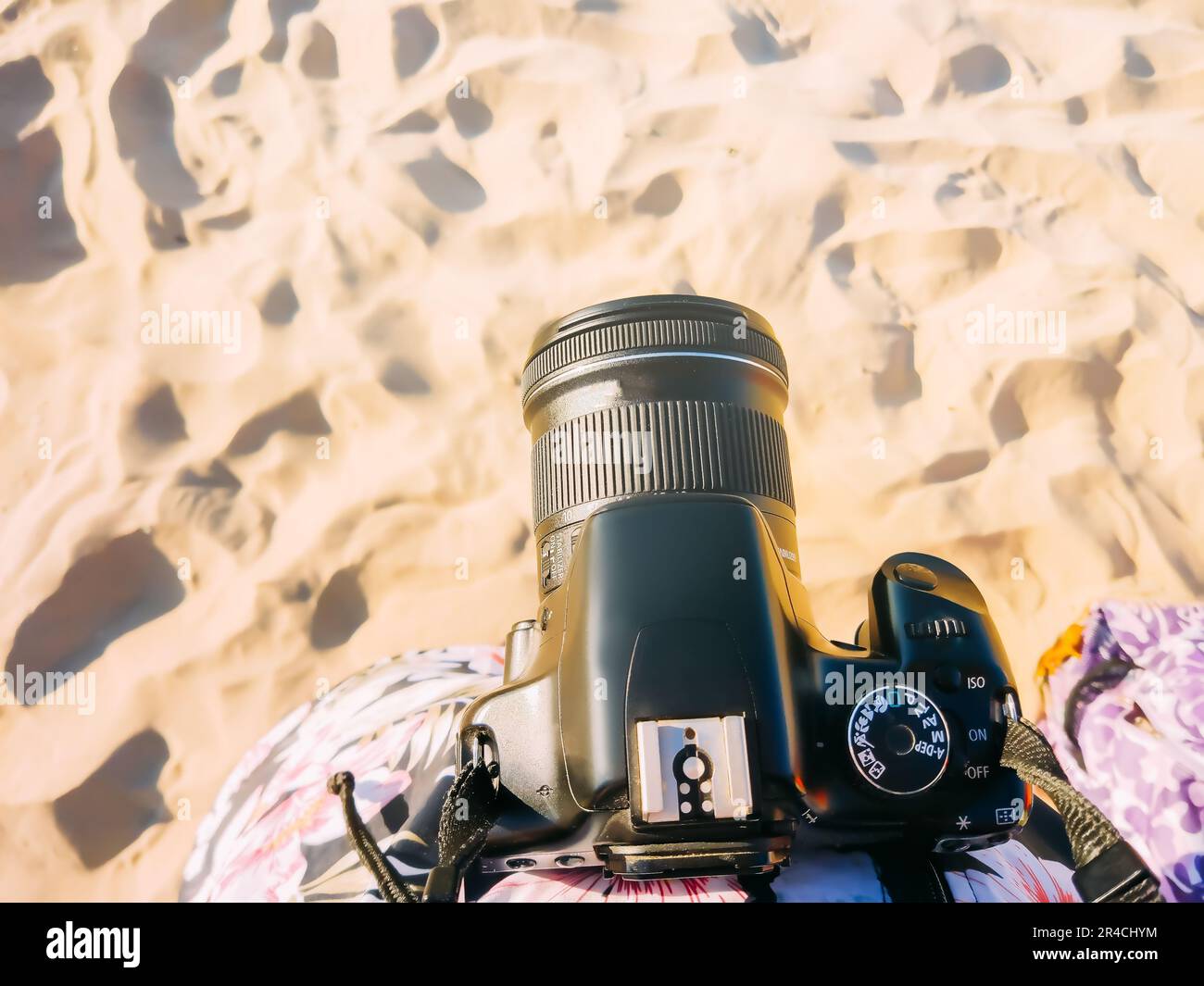 Tourist walk with a camera on sandy beach Stock Photo - Alamy
