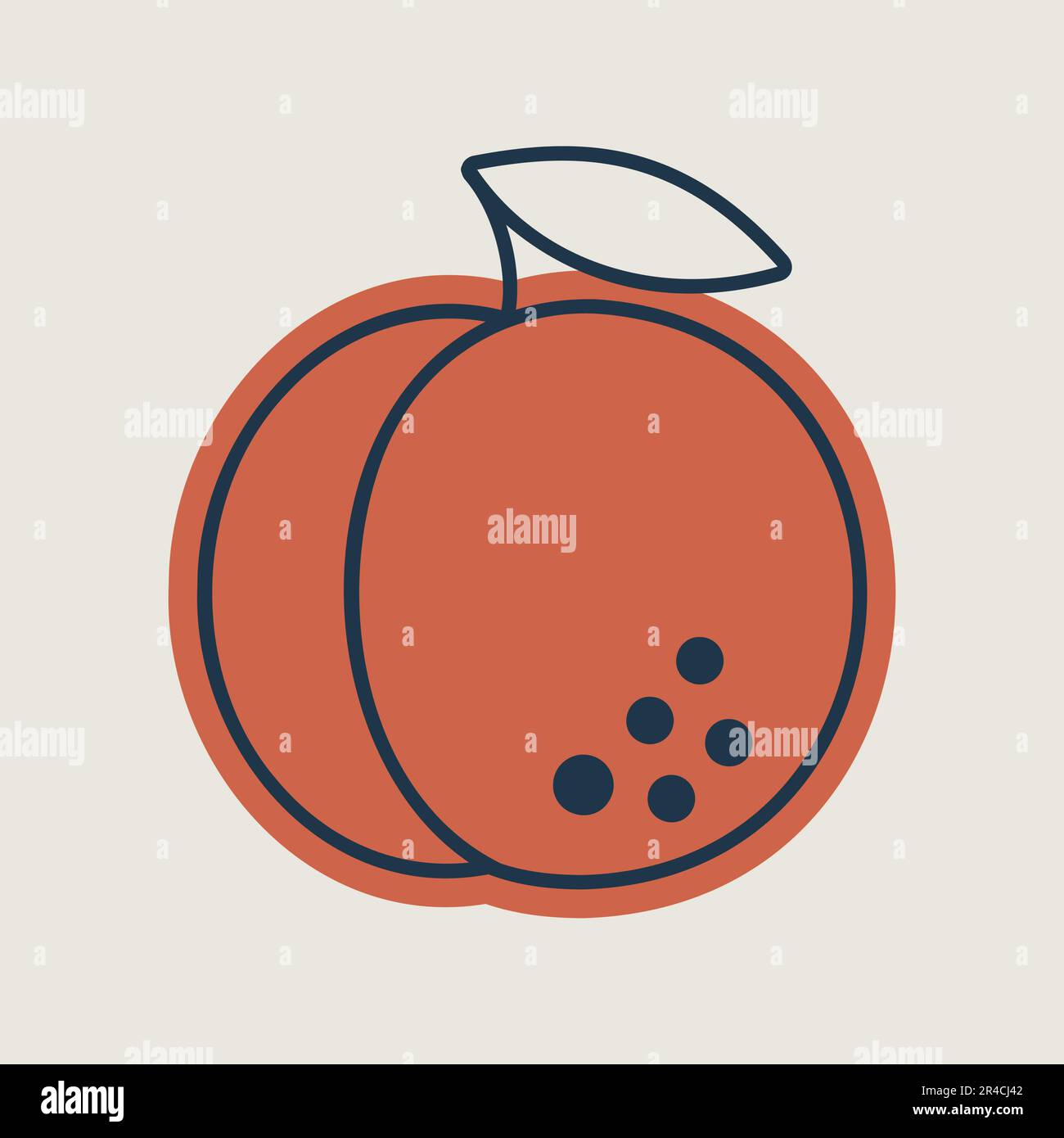 Peach vector icon. Graph symbol for food and drinks web site, apps ...