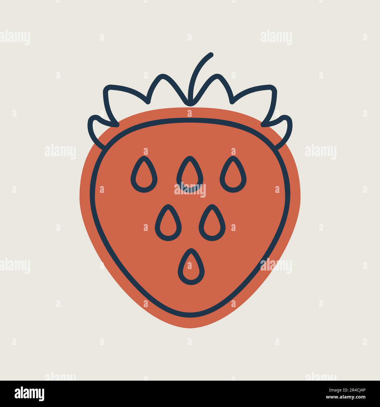 Strawberry vector icon. Graph symbol for food and drinks web site, apps ...