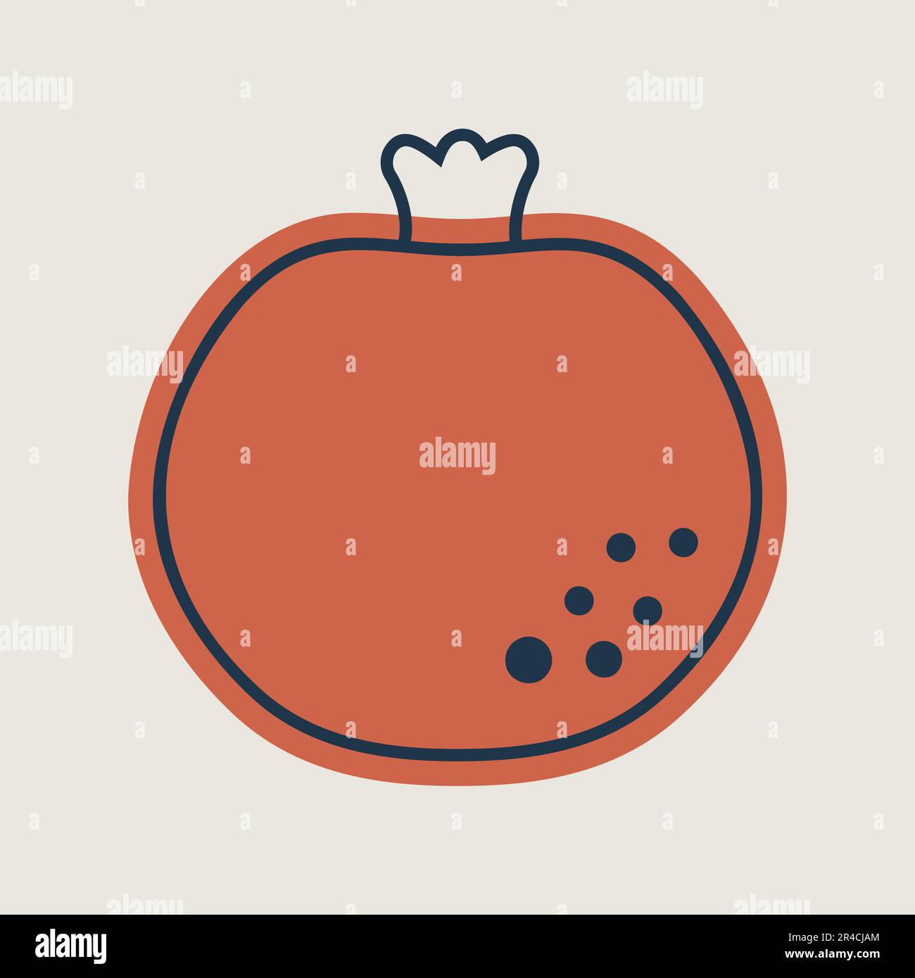 Garnet, Pomegranate vector icon. Graph symbol for food and drinks web ...