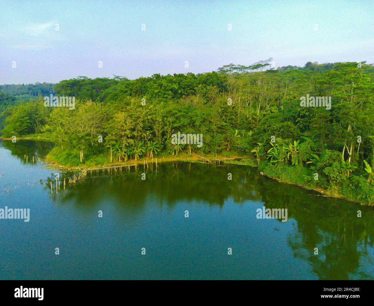 Drone footage river forest trees hi-res stock photography and images ...