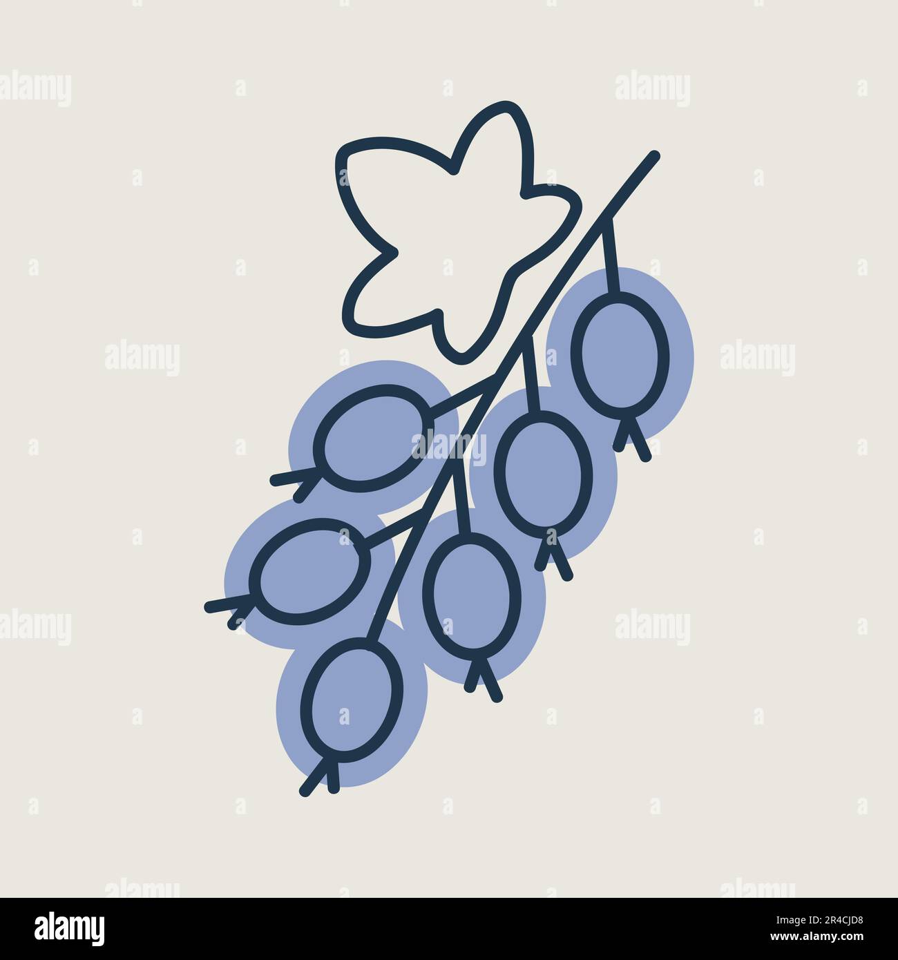 Currant berry vector icon. Graph symbol for food and drinks web site ...