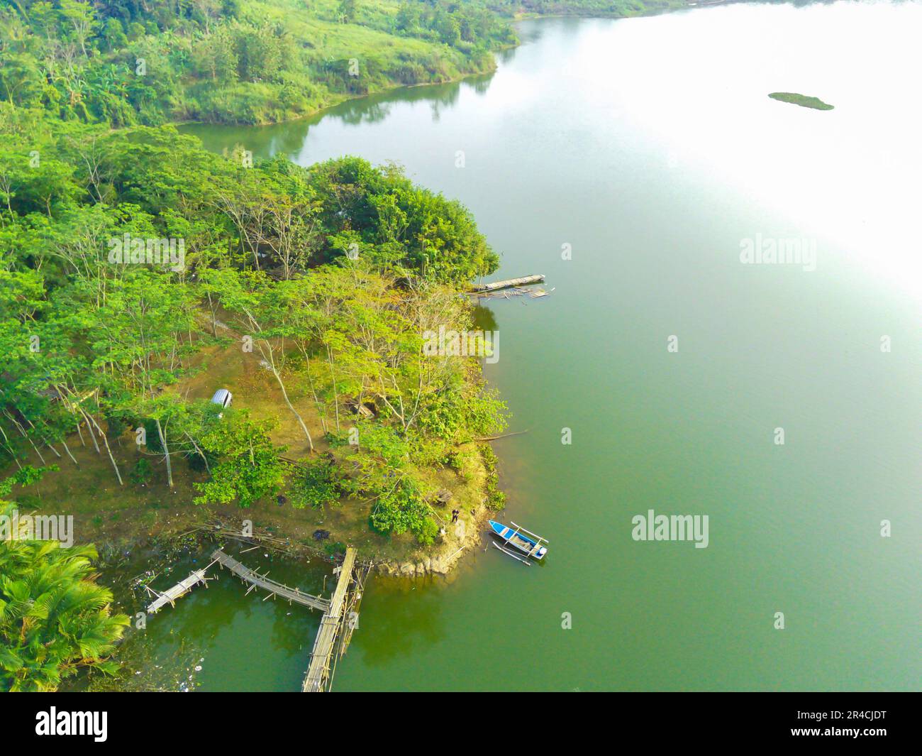 Drone footage river forest trees hi-res stock photography and images ...