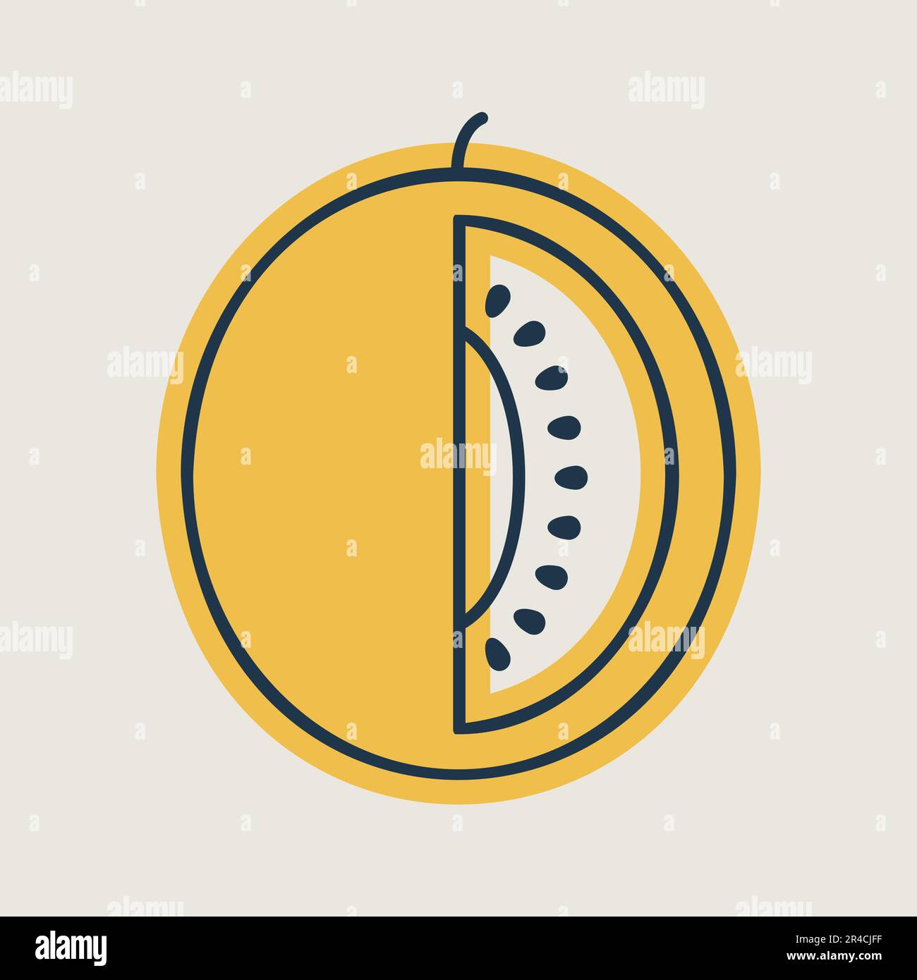 Melon vector icon. Graph symbol for food and drinks web site, apps ...