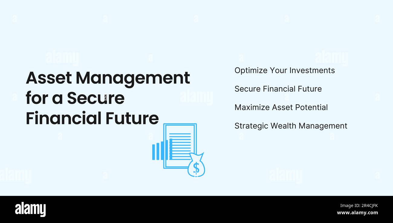 Asset Management Banner on Light Background. Stylish Financial Banner ...