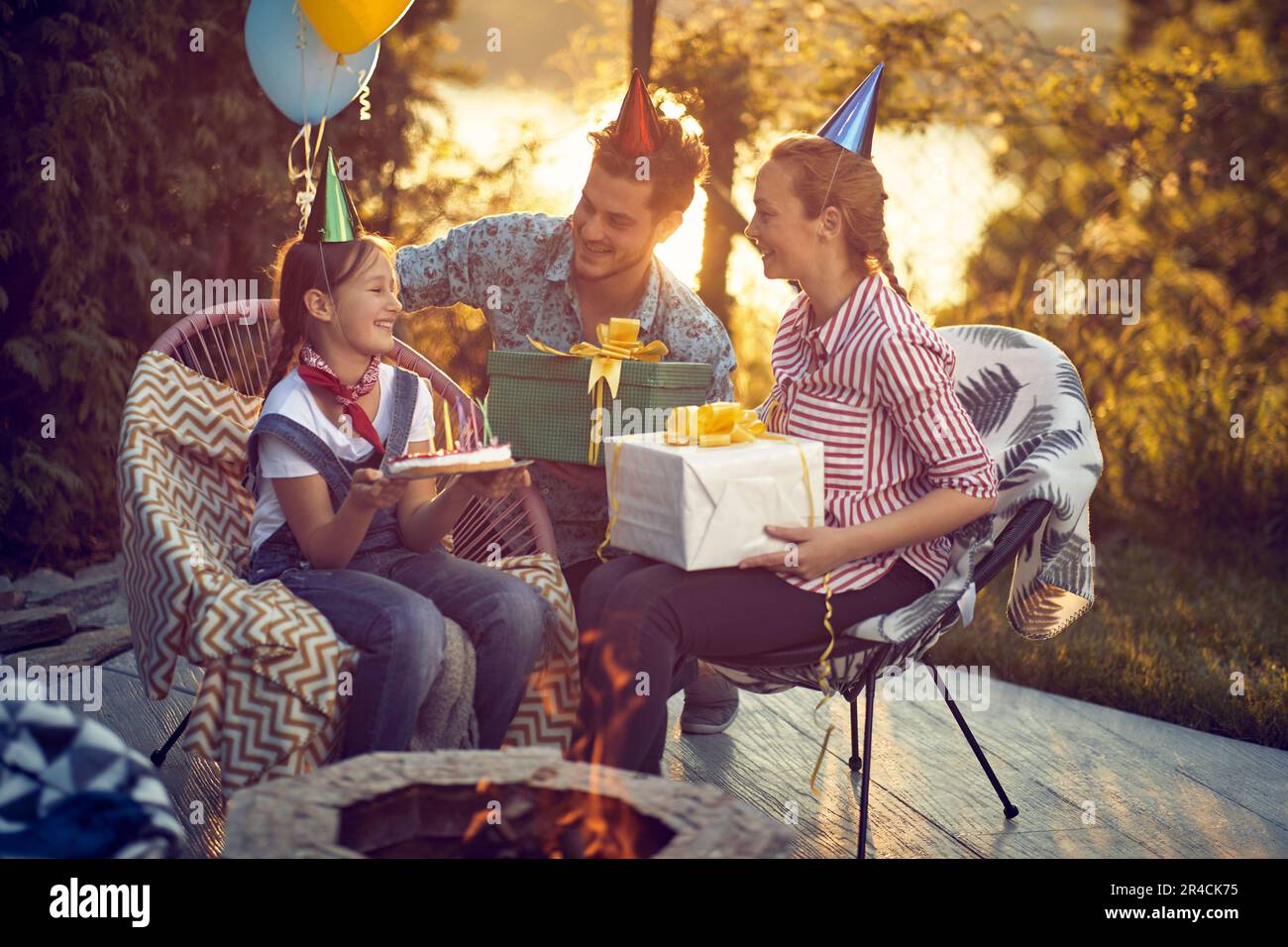 Bond and affection shared between parents and their child, as they ...
