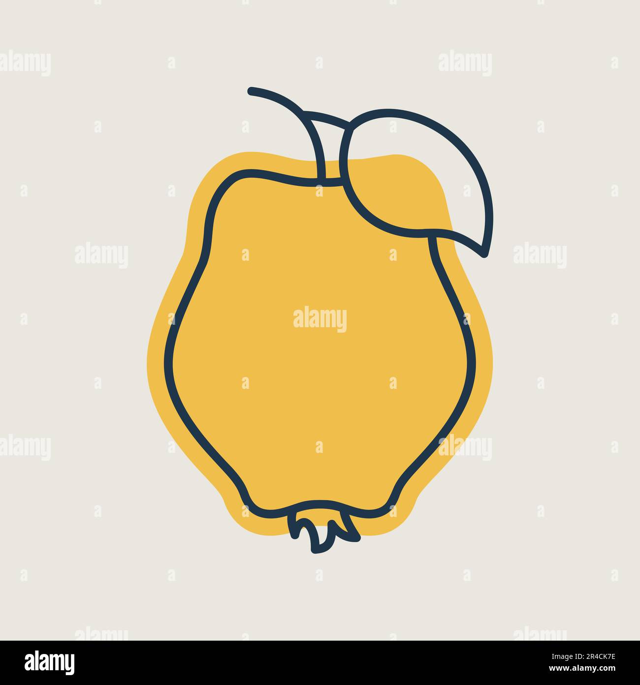 Quince vector icon. Graph symbol for food and drinks web site, apps ...