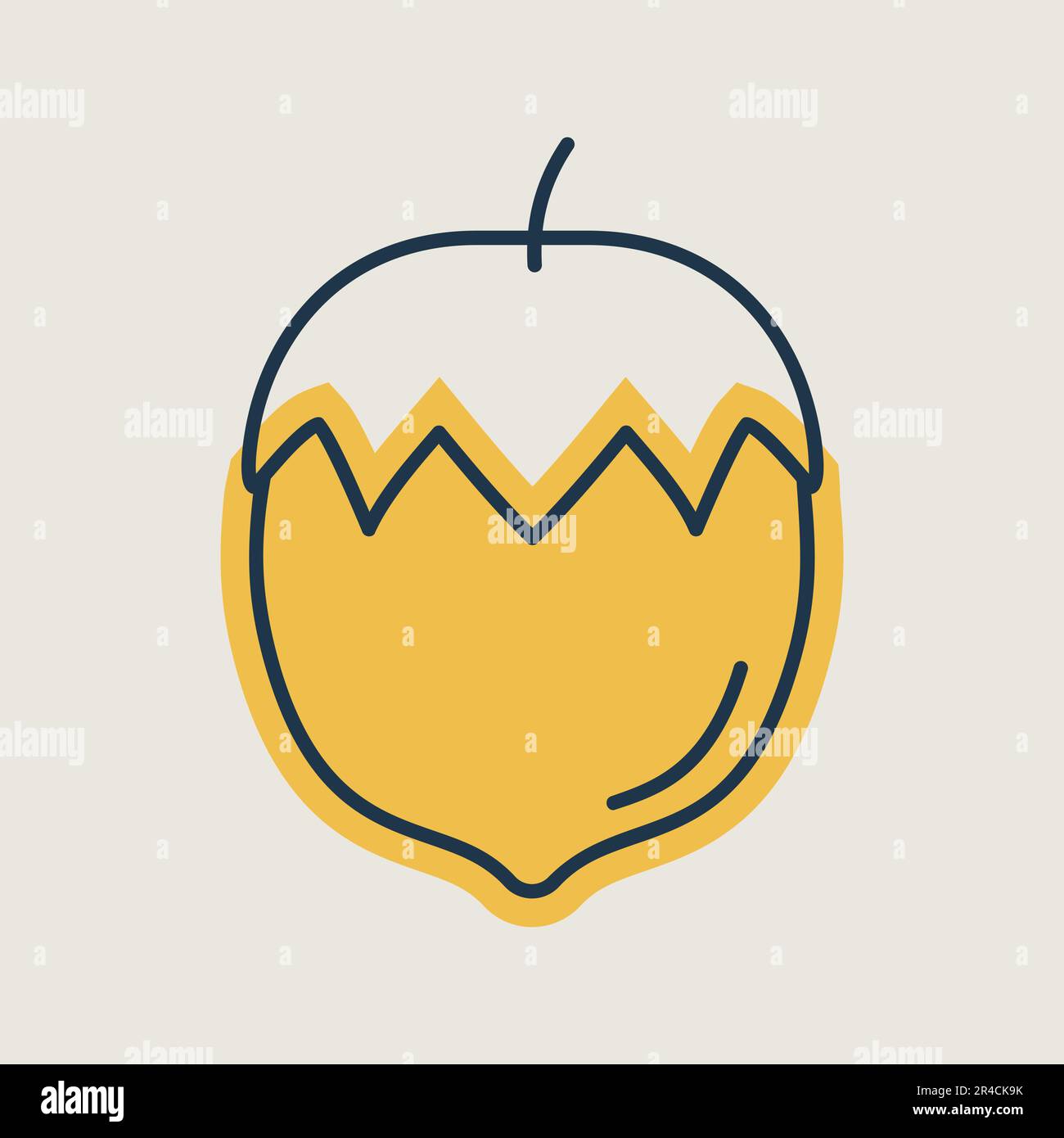 Hazelnut vector icon. Graph symbol for food and drinks web site, apps ...