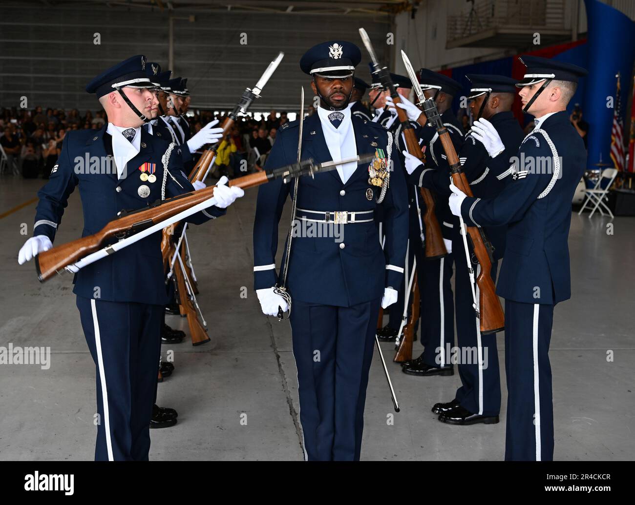 Miami, FL, USA. 26th May, 2023. The U.S. Army drill team and color ...