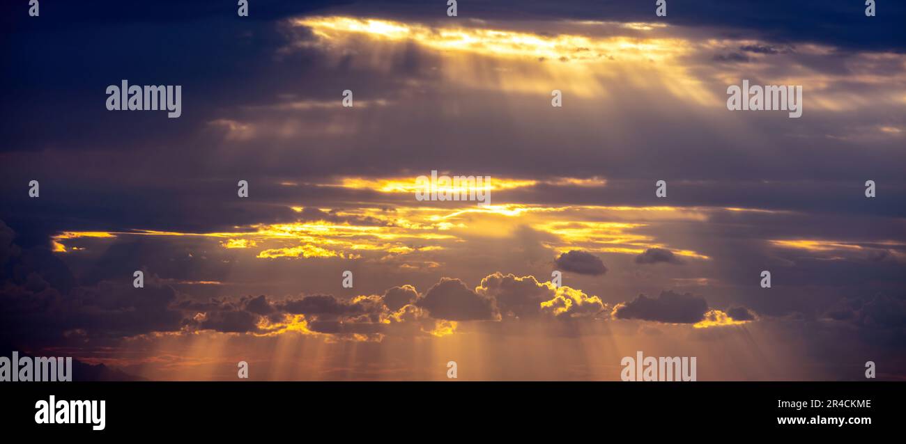 Sunbeam through overcast during hi-res stock photography and images - Alamy