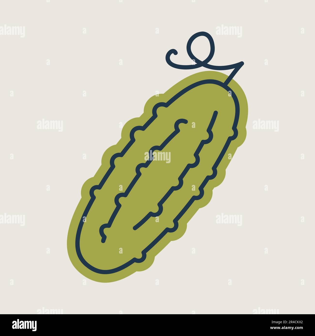 Cucumber isolated design vector icon. Vegetable sign. Graph symbol for ...