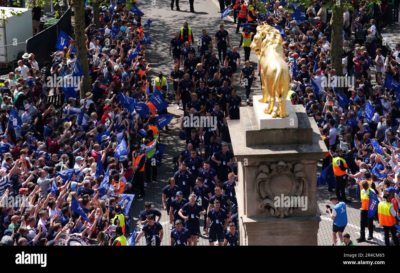 Sale Sharks arrive for the Gallagher Premiership final at Twickenham ...