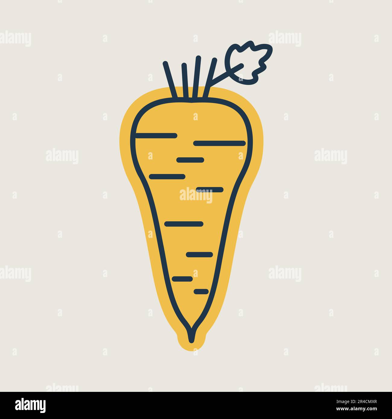 Parsnip root isolated vector icon. Vegetable sign. Graph symbol for ...