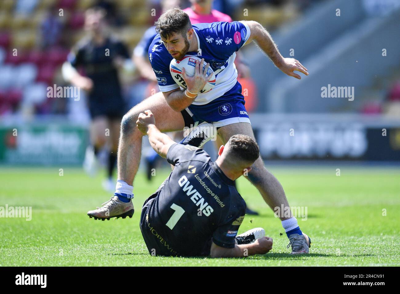 York, England - 26th May 2023 - Jayden Hatton of Swinton Lions evades ...