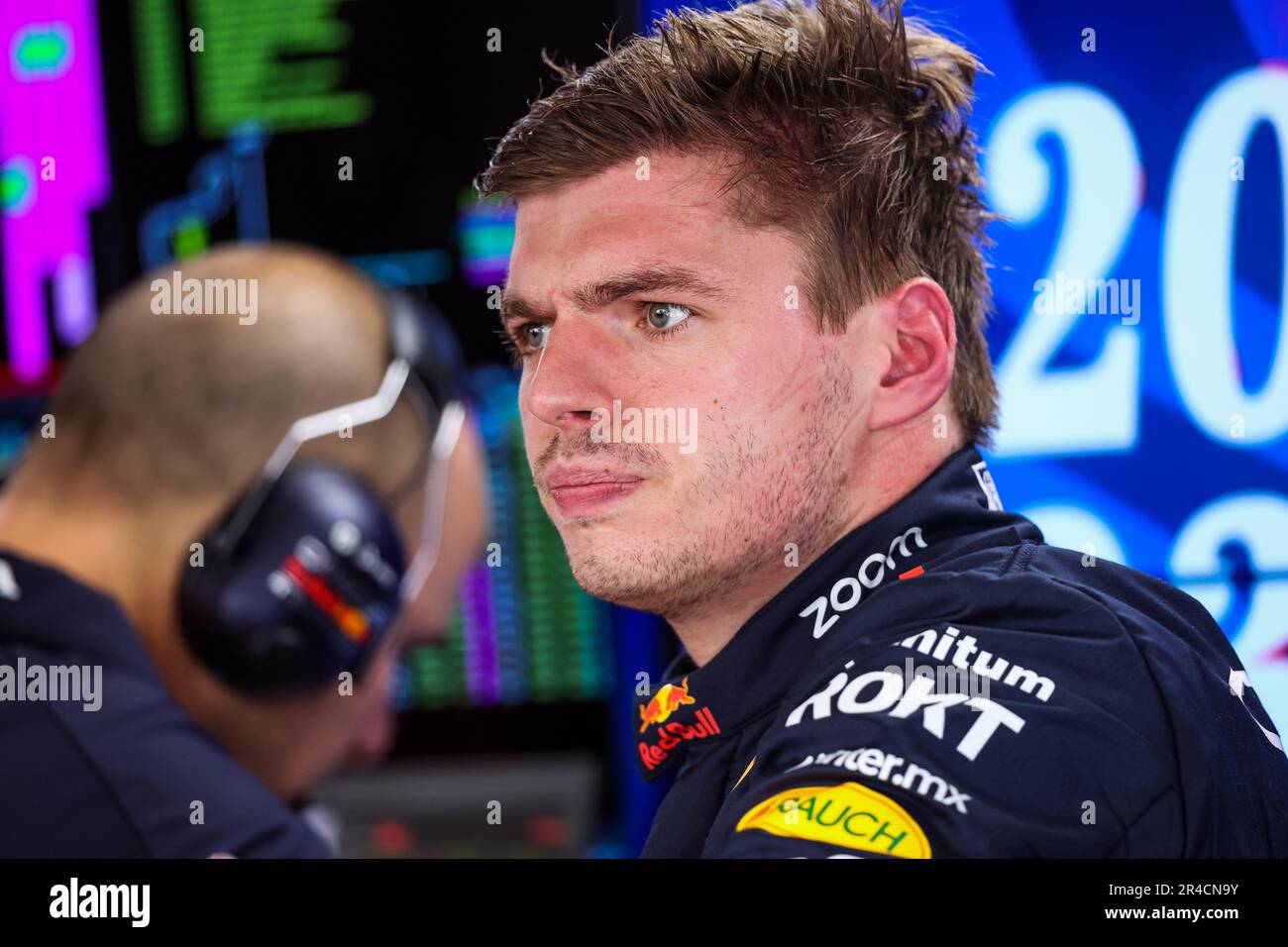 VERSTAPPEN Max (ned), Red Bull Racing RB19, portrait during the Formula 1 Grand Prix de, Monaco ...