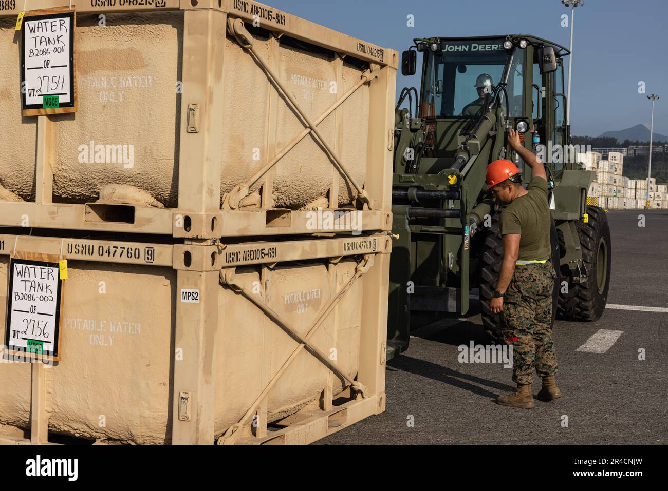 U.S. Marine Corps Lance Cpl. Agustin Jaimes, a heavy equipment operator ...