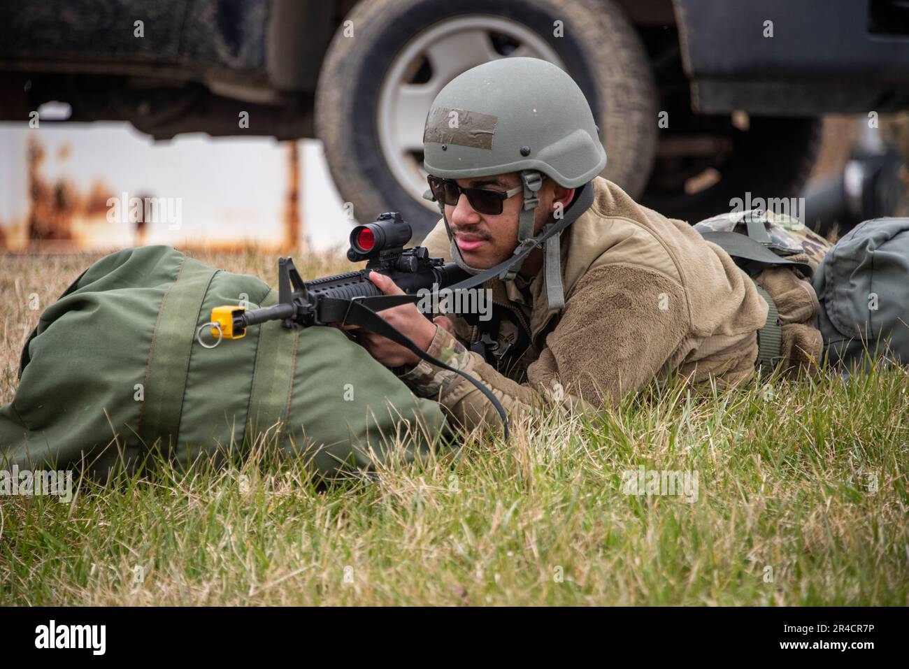 Pennsylvania Air National Guardsmen Senior Airman Michael Rose with the ...