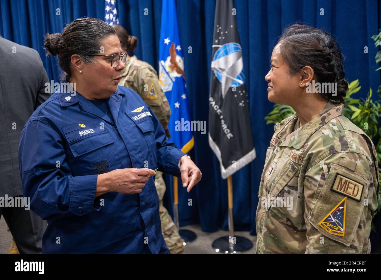 U.S. Coast Guard Cmdr. Lisa Sharkey, commanding officer of Base Los ...