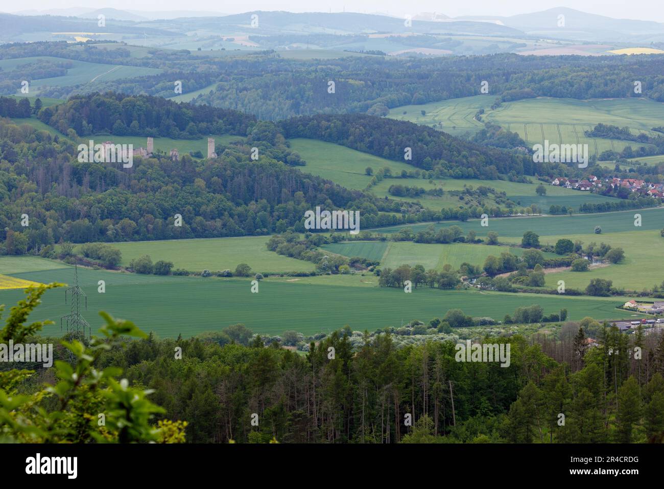 The Werra Valley with the Brandenburg Castle Stock Photo - Alamy