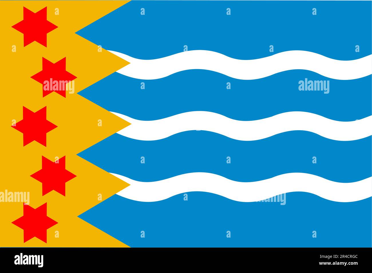 Flag of Oldambt Municipality (Groningen, Grinslân or Grunn province ...