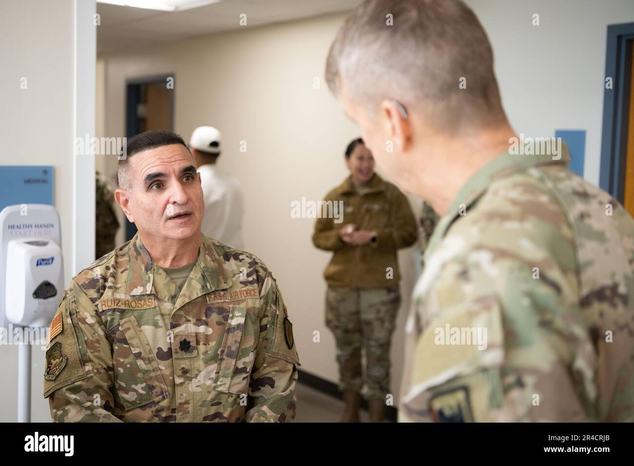 Puerto Rico State Guard Lt. Col. Ruiz-Rosas, speaks with U.S. Army Gen ...