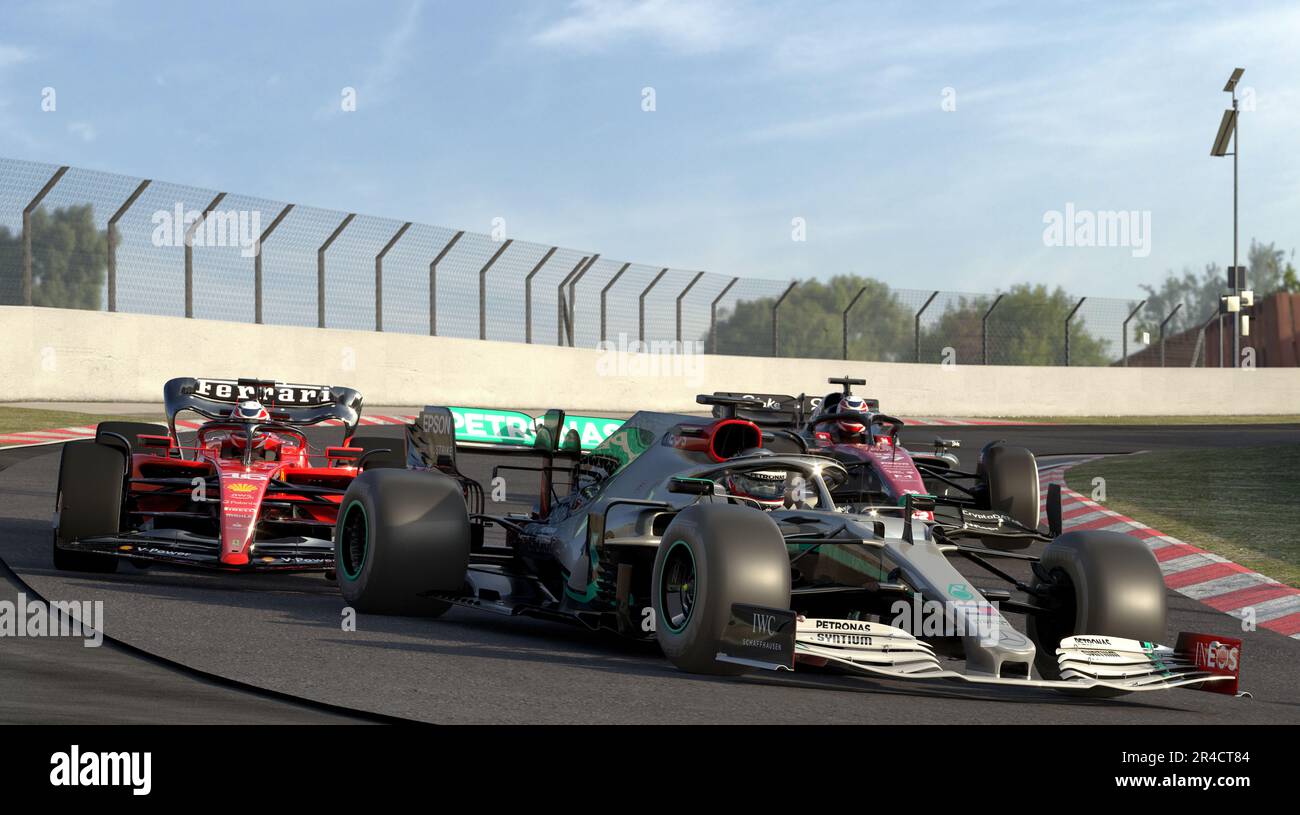 Mercedes,Ferrari ,Alfa Romeo F1 Cars.Formula 1 Grand Prix Stock Photo ...
