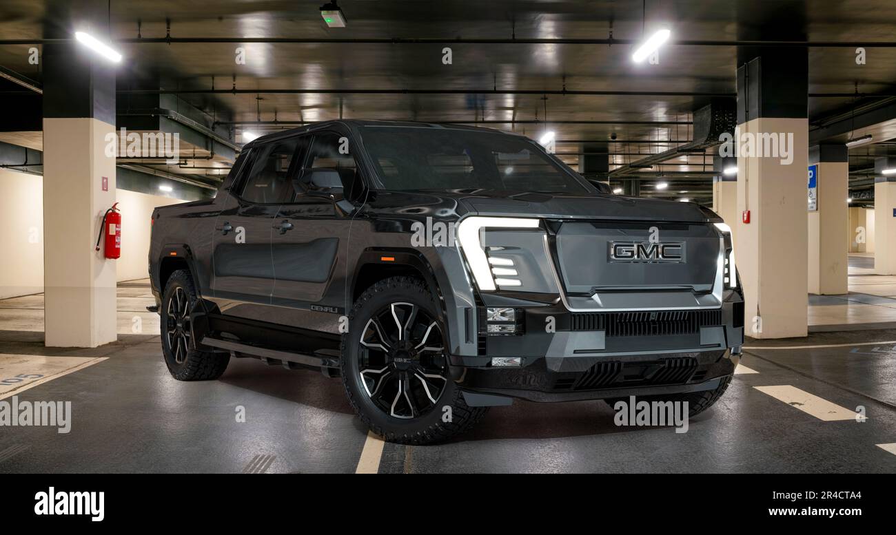 GMC Sierra EV Denali |.All-Electric Truck Stock Photo - Alamy