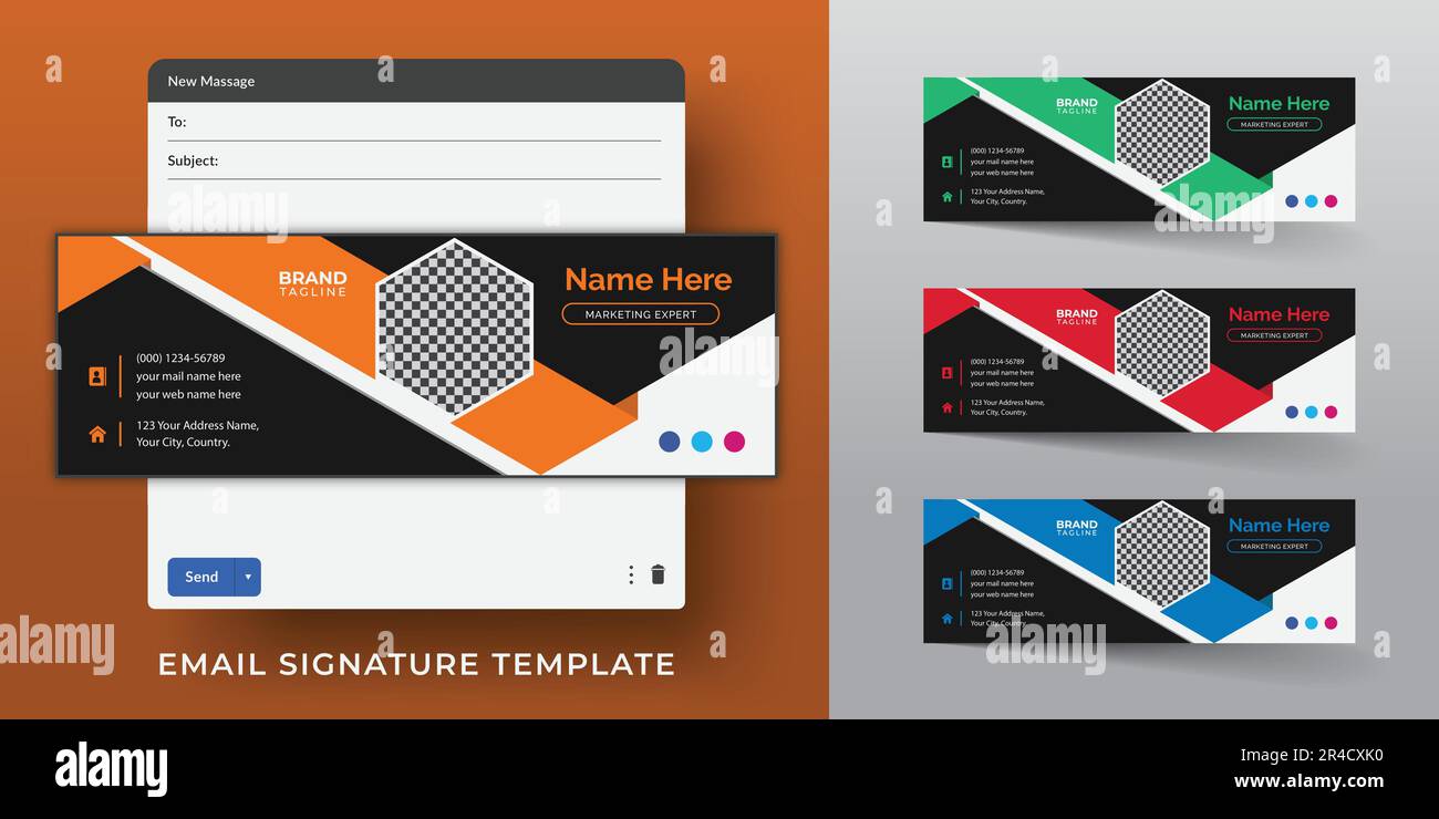 Email signature mockup hi-res stock photography and images - Alamy