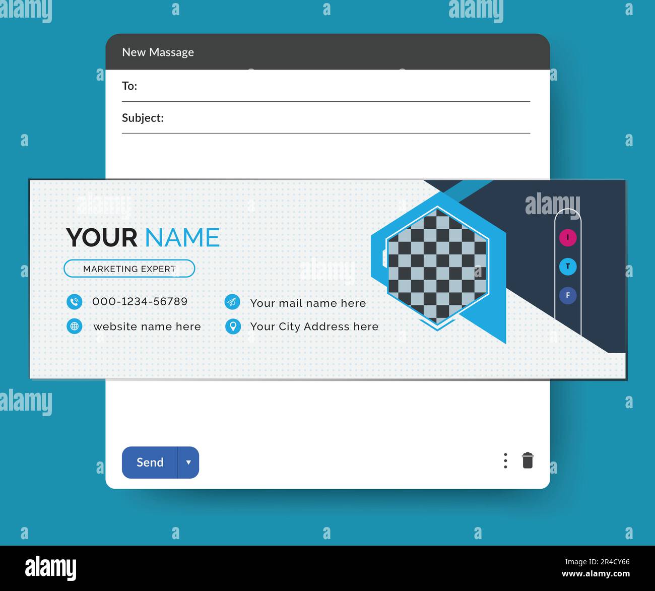 Email signature mockup hi-res stock photography and images - Alamy