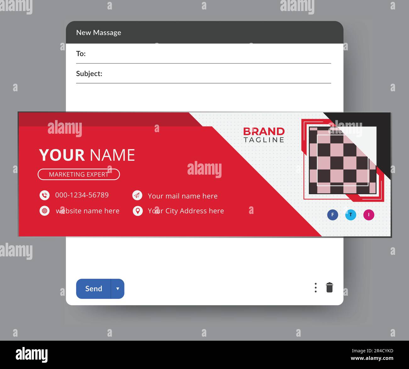 Email signature mockup hi-res stock photography and images - Alamy