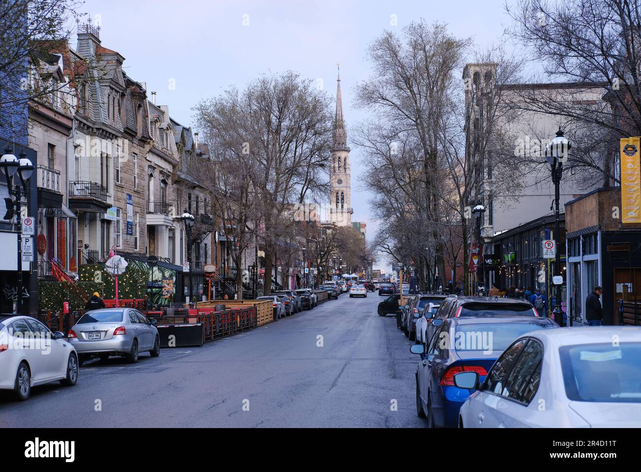 A tree-lined street in Montreal, Canada Stock Photo - Alamy