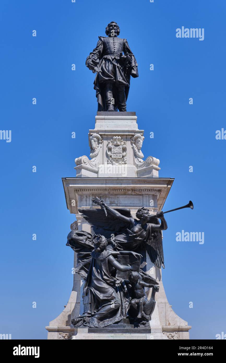 statue of Samuel de Champlain, Quebec City, Canada Stock Photo - Alamy