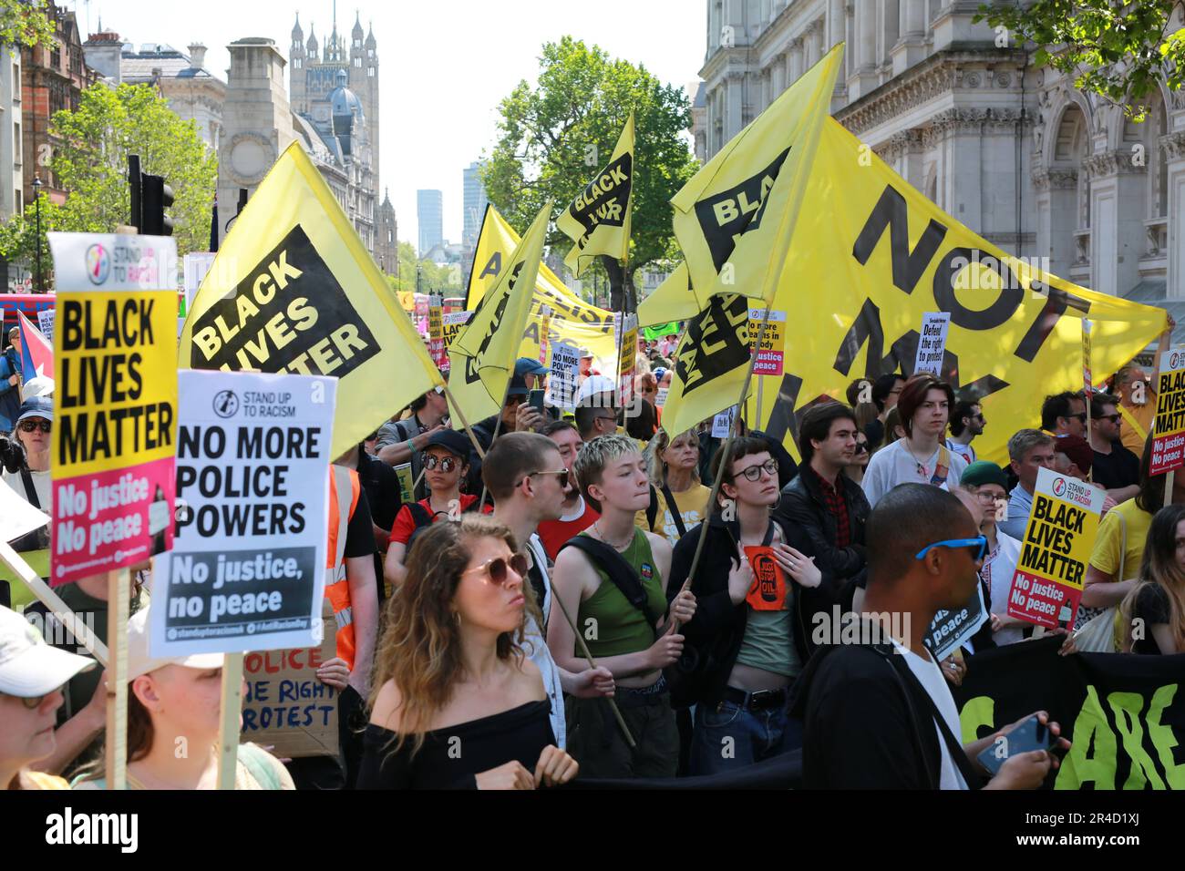 London, UK. 27 May 2023. 'Not My Bill' Protest. Activists from many ...