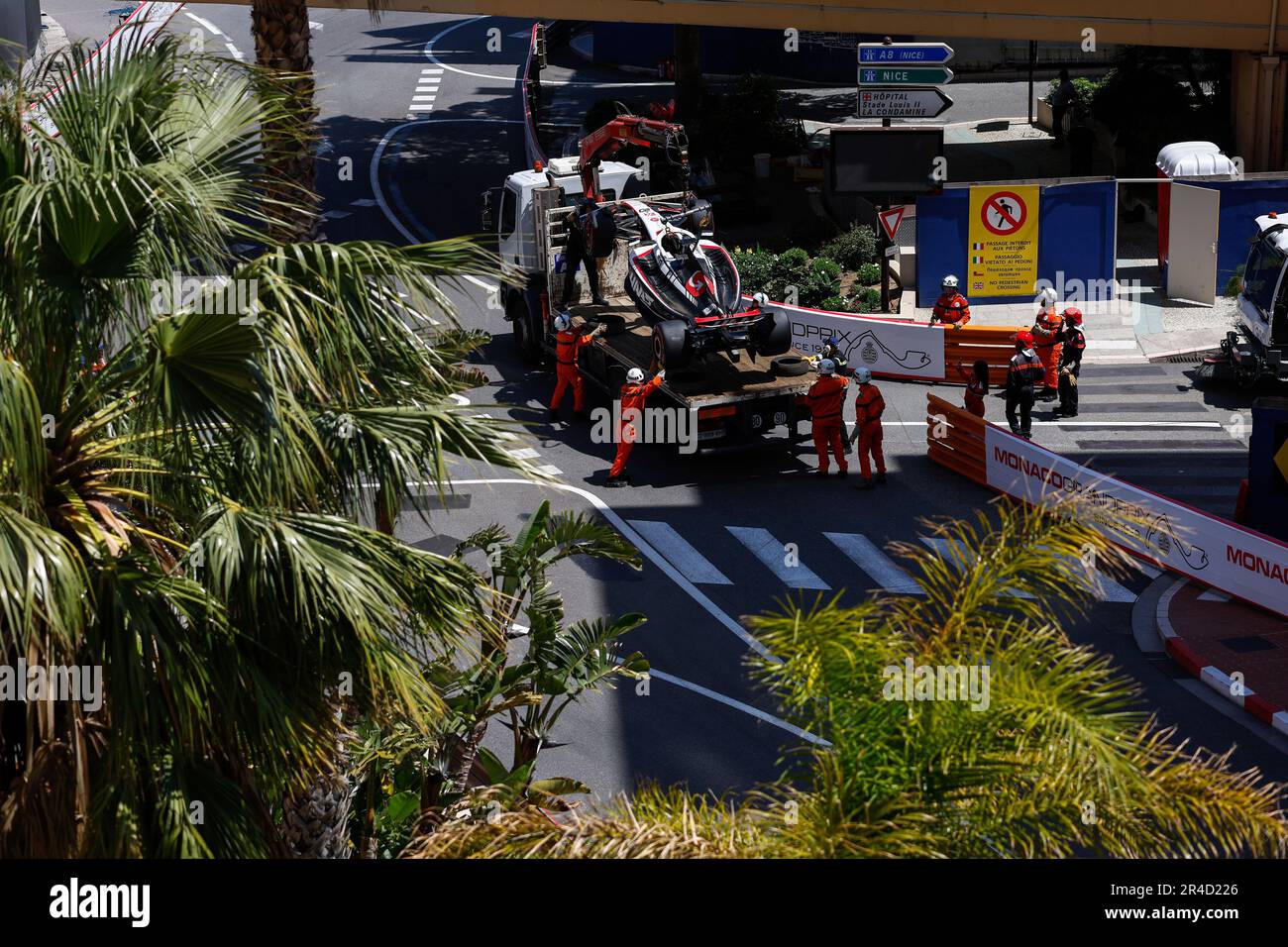 Monte-Carlo, Monaco. 27th May, 2023. Damaged car of #20 Kevin Magnussen ...