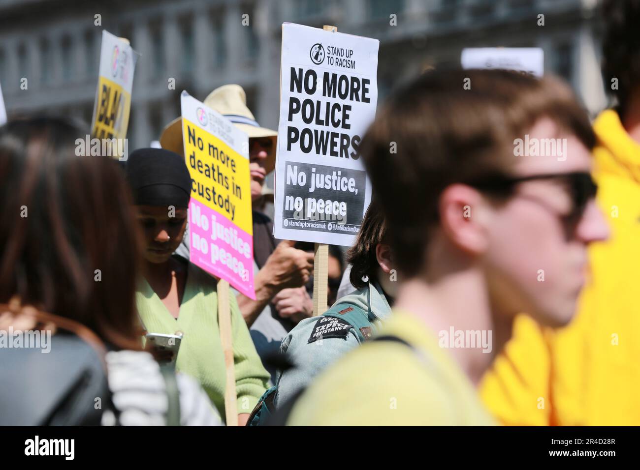 London, UK. 27 May 2023. 'Not My Bill' Protest. Activists from many ...