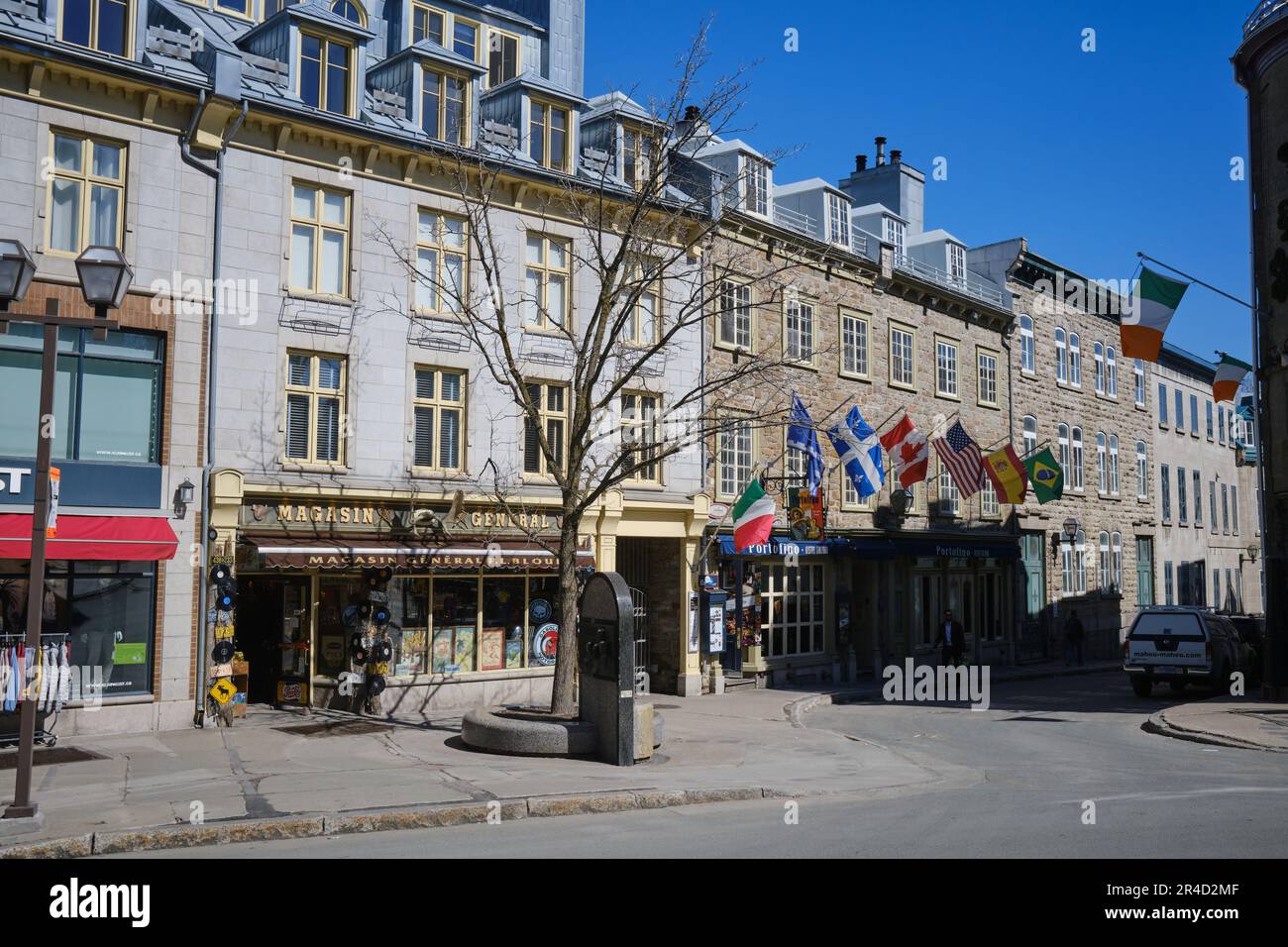 Cote de la Fabrique in the heart of the old town, Quebec City, Canada ...