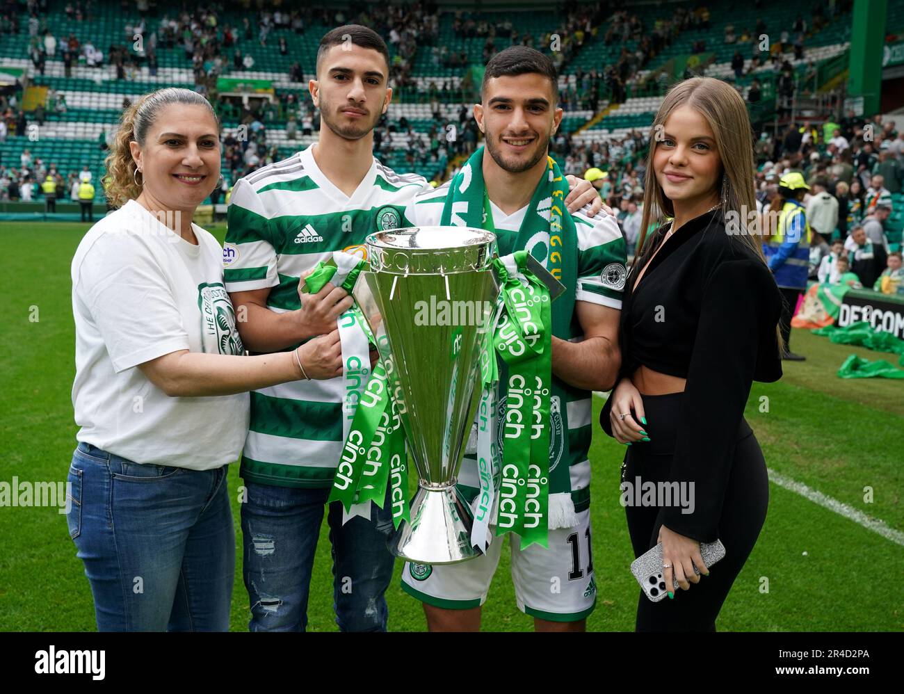 Celtic's Liel Abada (second right), girlfriend Bar Rashti (right) and ...