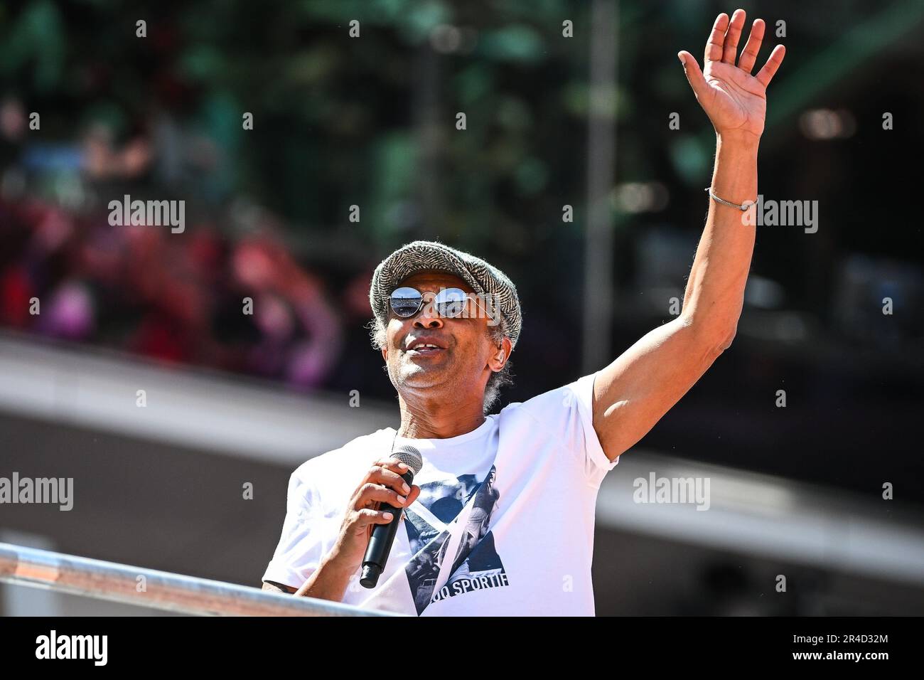 French singer and former tennis player Yannick NOAH performs on stage ...