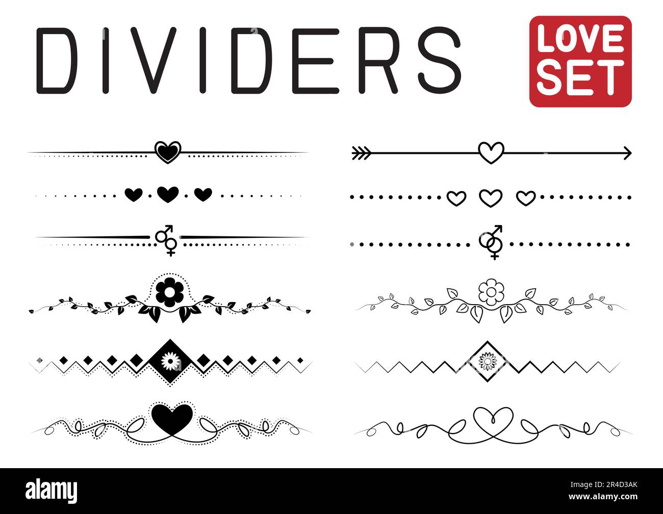 Big style set of text dividers Stock Vector Image & Art - Alamy