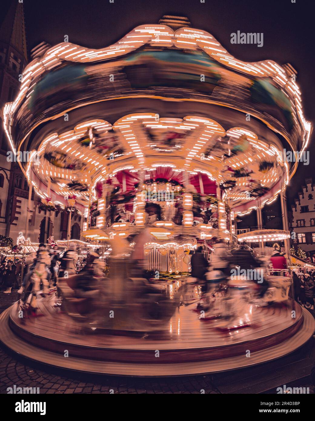 An idyllic merry-go-round located in Europe, featuring an abundance of ...